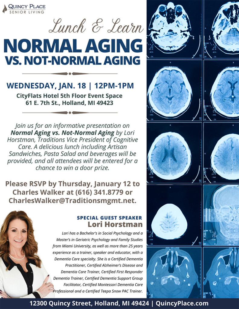 NORMAL AGING VS. NOT-NORMAL AGING - Quincy Place Senior Living